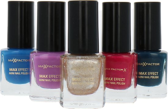 Max Factor Set 18 Mini Nagellak - 5 x 4,5 ml (set van 5) | bol