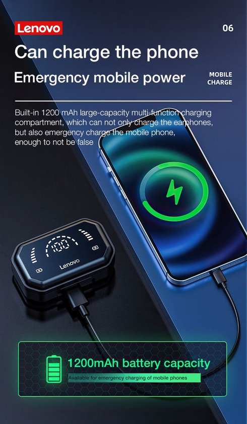 Lenovo® ThinkPlus LP3 Pro-Draadloze oordopjes-Bluetooth 5.0 | bol.com
