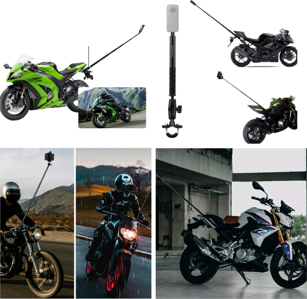 Insta360 Motorcycle Kit - insta360 Motorfiets - 1.5 Meter LANG ...