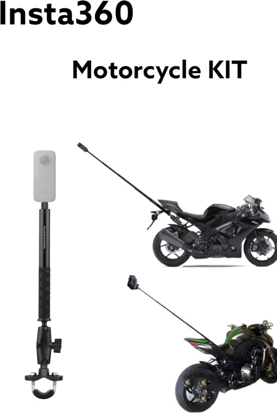 Insta360 Motorcycle Kit - insta360 Motorfiets - Selfie stick 1.5 meter ...