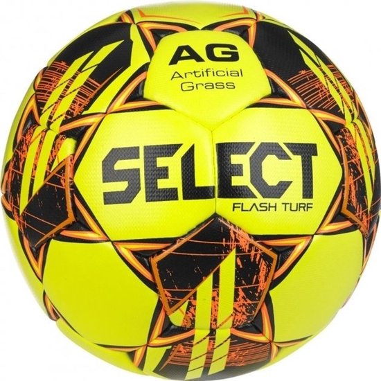 Select Flash Turf V23 Kunstgrasbal - Geel / Rood | Maat: 4 | bol