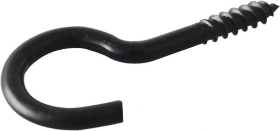 Homefix schroefhaak [2st] - HCP-coating - zwart - 100mm | bol