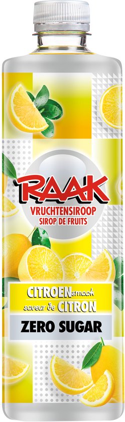 RAAK Vruchtensiroop Citroen Zero 0,75ltr (6 flessen, incl ...
