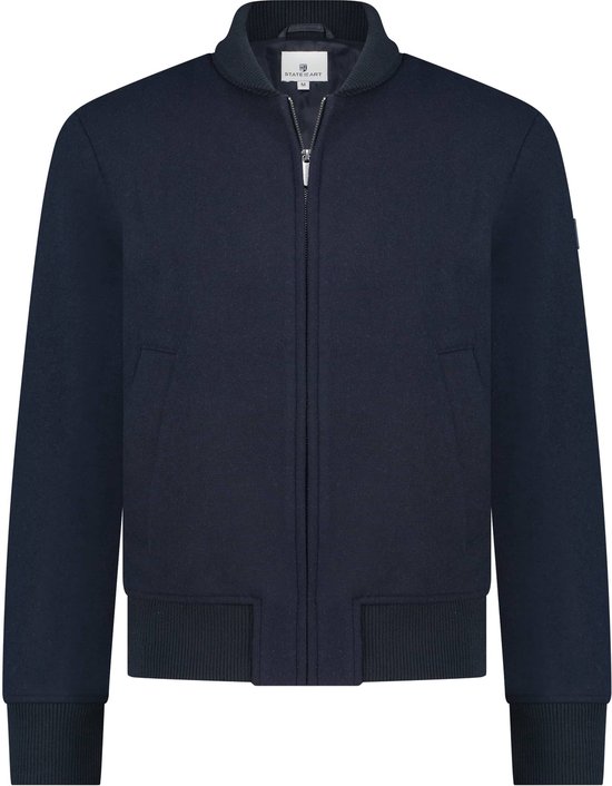 State of Art - Jas Bomber Wol Navy - Heren - Maat L - Modern-fit | bol