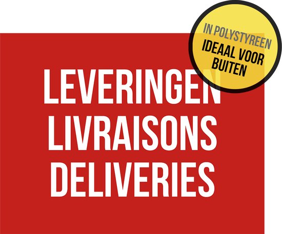 Bord/ mededeling | "Leveringen/ livraisons/ deliveries" | 40 x 30 cm ...