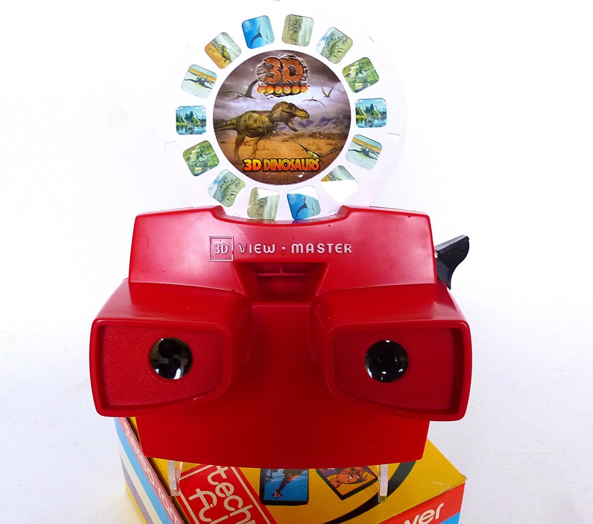 Viewmaster viewer met Dino 3D schijf - 7 levensechte 3-D afbeeldingen ...