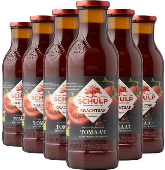 Schulp Tomatensap Puur Krachtsap Biologisch 6 x 0,75 liter | bol