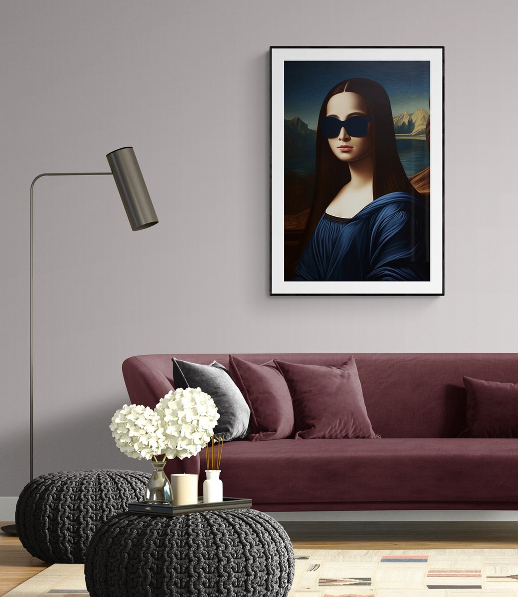 Poster Mona Lisa - Leonardo da Vinci - Moderne Kunst - Mona Lisa met ...