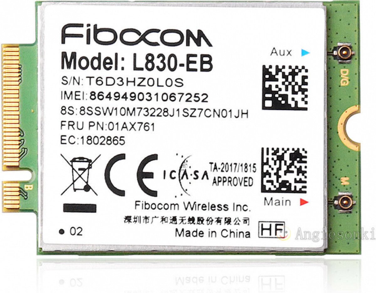 Carte Fibocom L830 EB LTE 4G WWAN pour Lenovo Thinkpad | bol.com