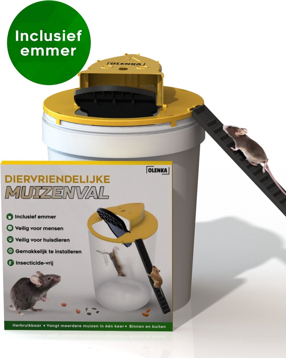 Olenka® - Diervriendelijke Muizenval - Rattenval - Muizenverjager ...