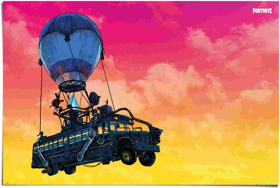 Fortnite Battle bus - Poster 91 x 61 cm | bol