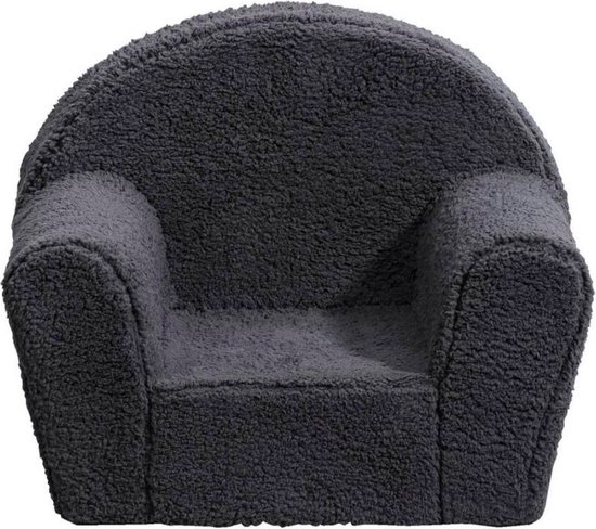 antraciet Teddy stoel met geborduurde naam/teddy kinder fauteuil/stoel ...
