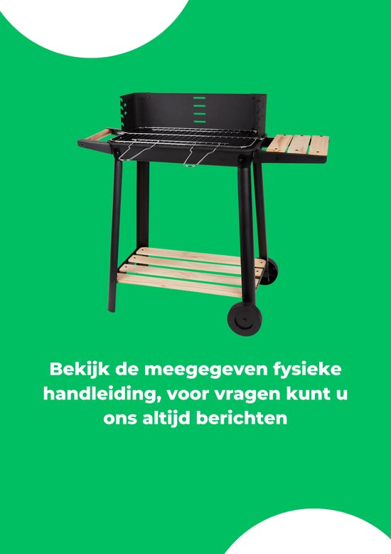 Barbecue van Rlek Online - BBQ - Zwarte Barbecue op Wieltjes - 4x ...