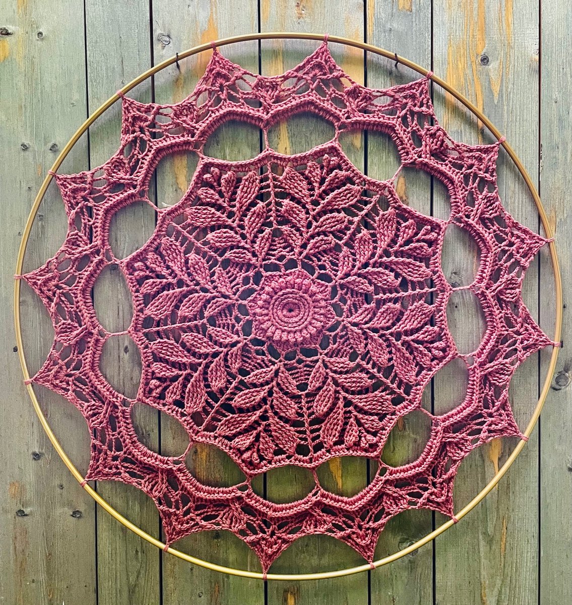 MANDALA-DROMENVANGER-WAND/RAAMDECORATIE-100 CM-GEHAAKT-HANDMADE-KANT ...