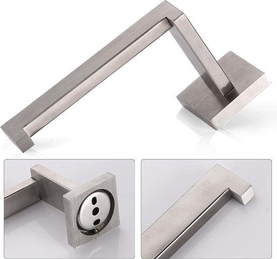 Handdoekhouder 4-delig met badhanddoekstang 60 cm handdoekstang ...