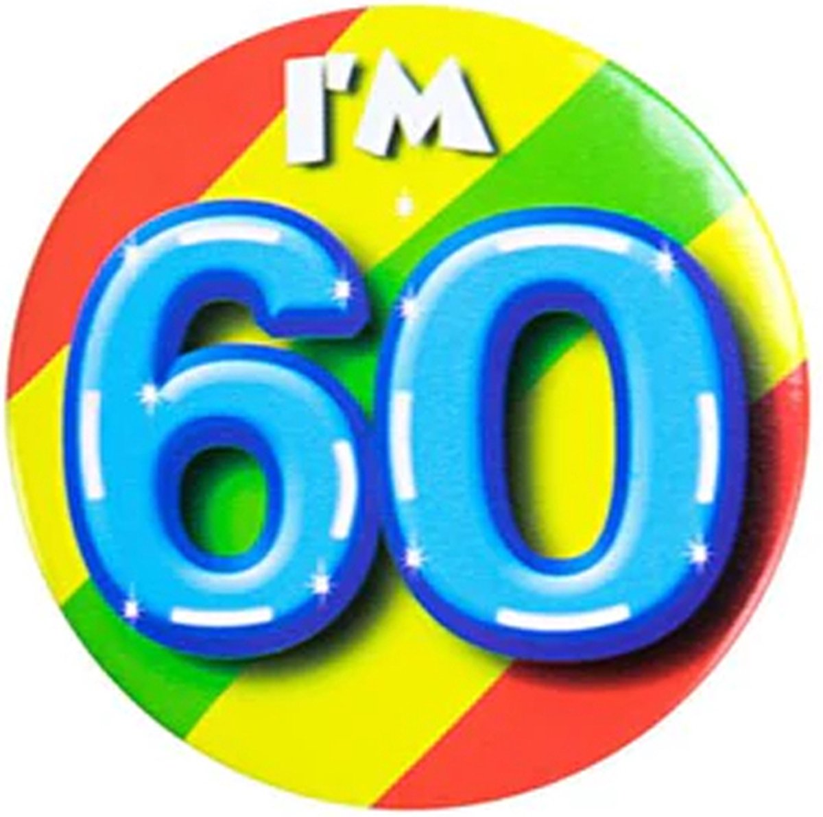 Button 60 Jaar - Button met speld (55mm) - Leeftijd badge - 60 Jaar ...
