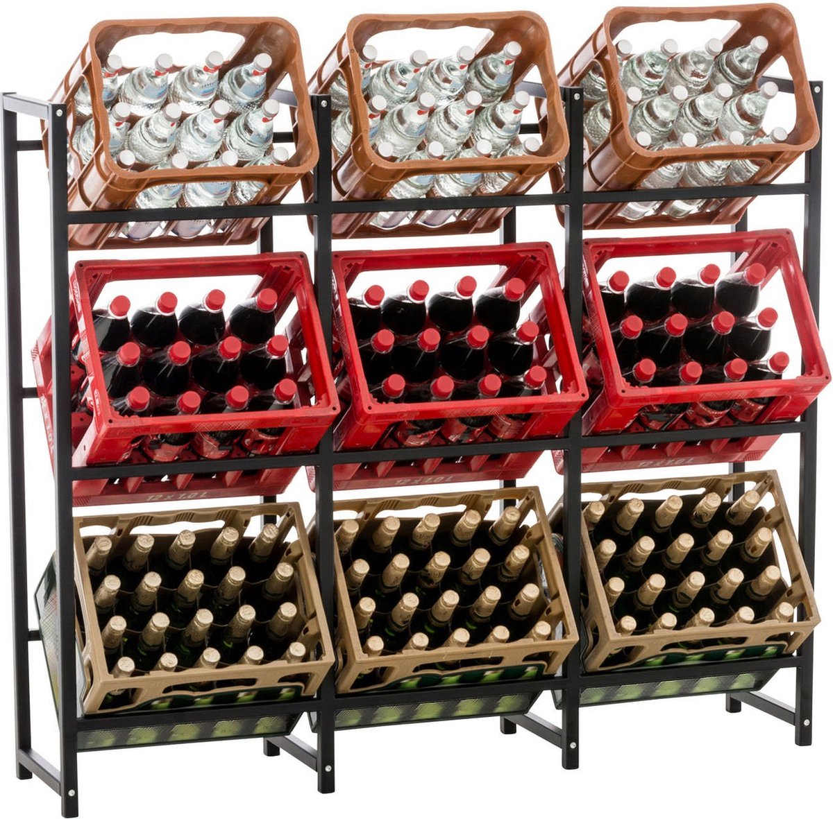 Krattenrek Angela - Opbergrek - 9 Kratten - Extra Stevig - Metaal | bol