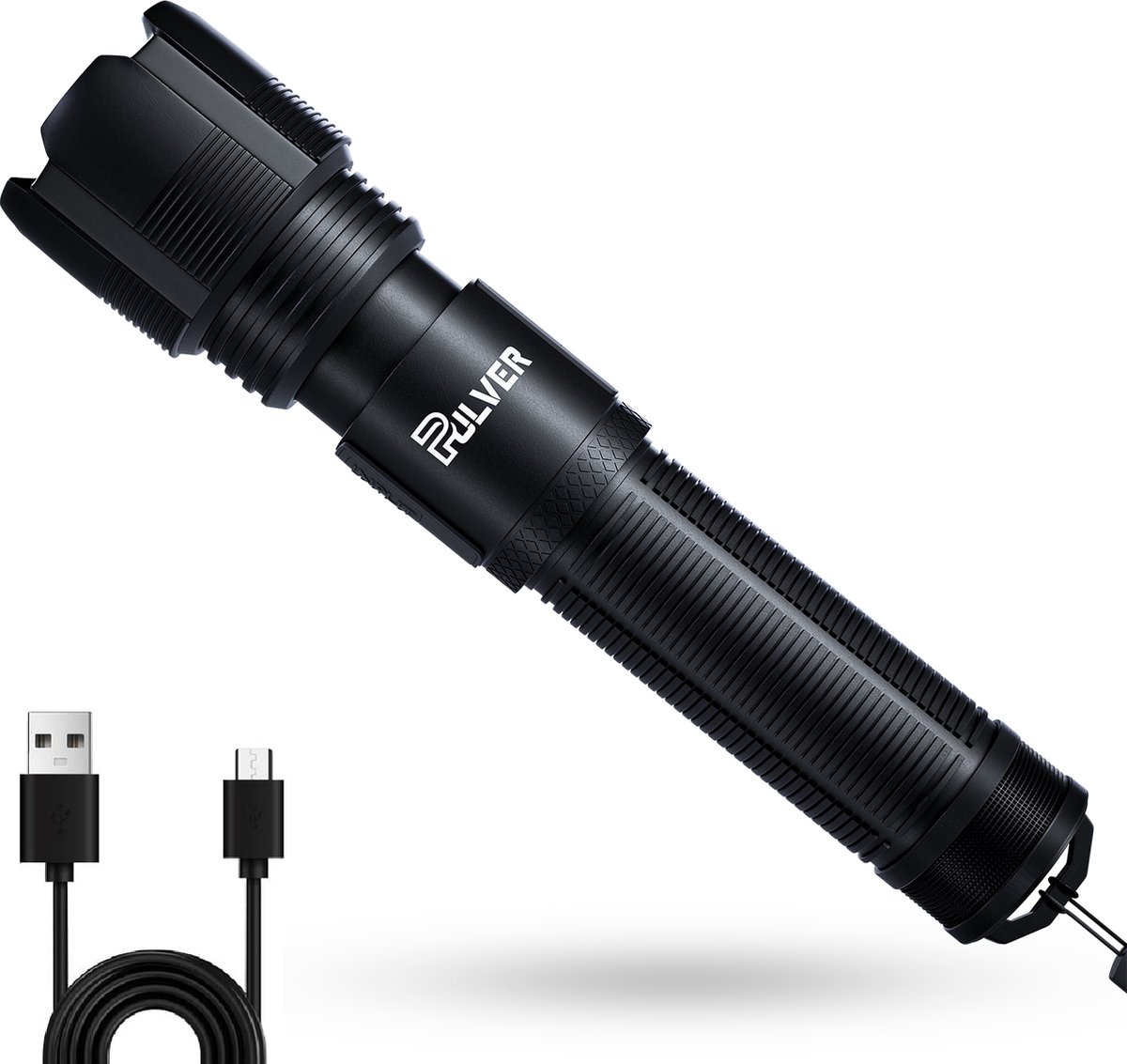 Pulver - Led Zaklamp - Oplaadbaar - 5W - IP46 Waterdicht - 350 meter - 1500 oplaadbare... | bol