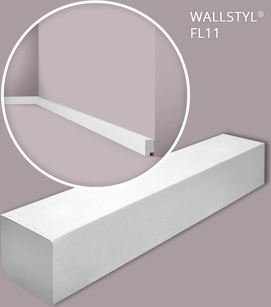 NMC FL11-box WALLSTYL Noel Marquet 1 doos 34 stukken Plint modern design wit | 68 m | bol