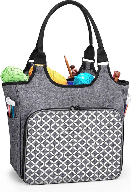 Breitas, garenopbergtas voor garen, breinaalden en breiproject, brei ...