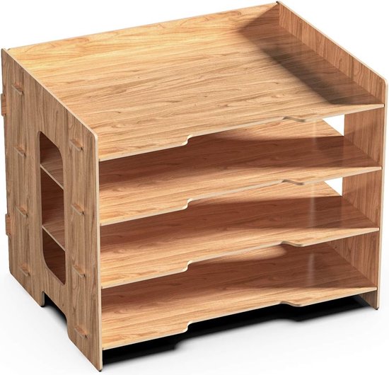 Documentenbak houten opbergvak, bureau brievenbak archieflade ...