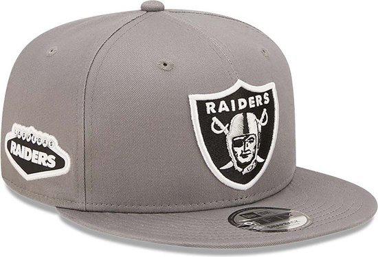 New Era Las Vegas Raiders Team Side Patch Grey 9FIFTY Snapback Cap | bol