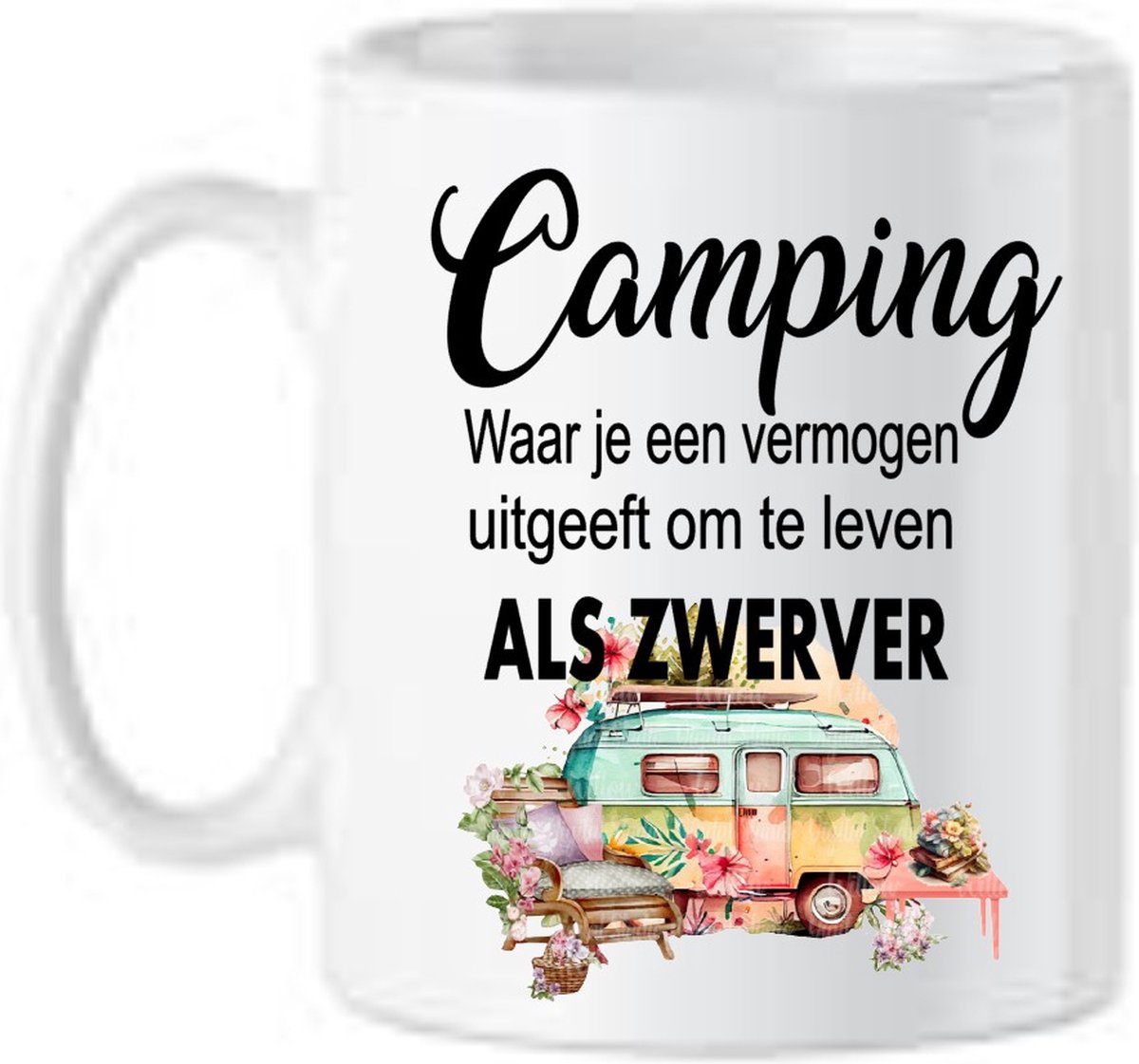 Koffie beker - Thee mok - spreuk Camping - Life - Vakantie - Funny tekst - | bol.com