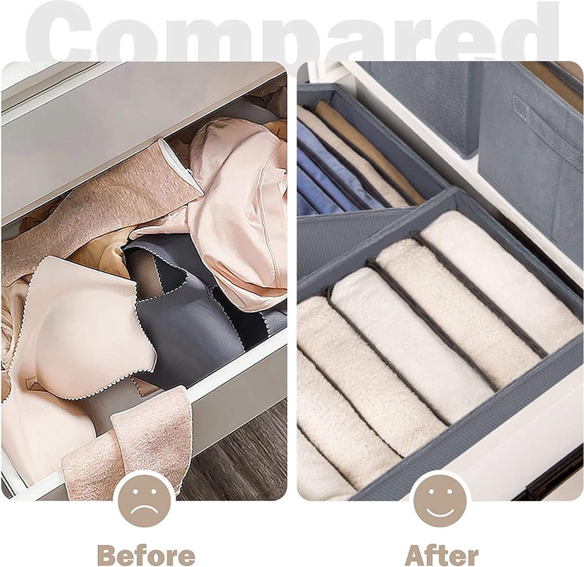 6 stuks opbergsysteem voor laden, kledingkast, kast, organizer, jurken ...