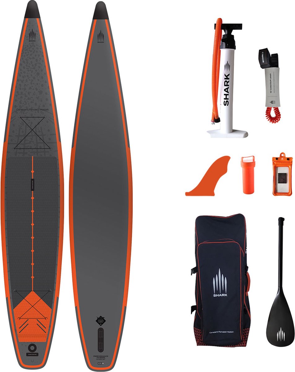 SHARK SUP Touring Pro 14"x29"x6' Opblaasbaar SUP board met pakket en ...