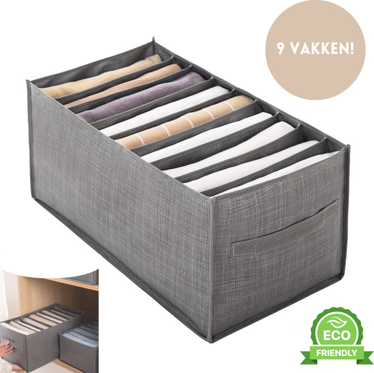 Kleding Organizer - Opbergmand - Opbergsysteem voor Kast - Opbergbox ...