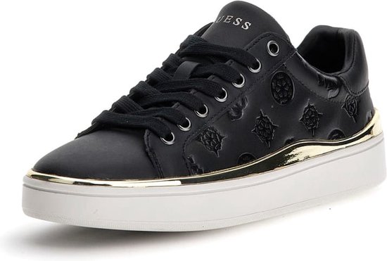 Guess Bonny Dames Sneakers Leder - Zwart - Maat 37 | bol.com