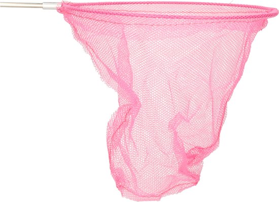 Telescopisch visnet/schepnet - roze - metaal - 36 tot 67 cm | bol