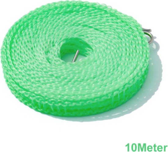 10M Groene Hoge Kwaliteit Wasdraad - Roldrooglijn - Waslijn van 10 ...