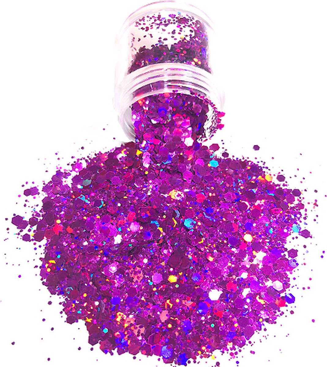 Chunky Glitters (Paars) (Volume 8g) [Festival Makeup Gezicht Lichaam ...