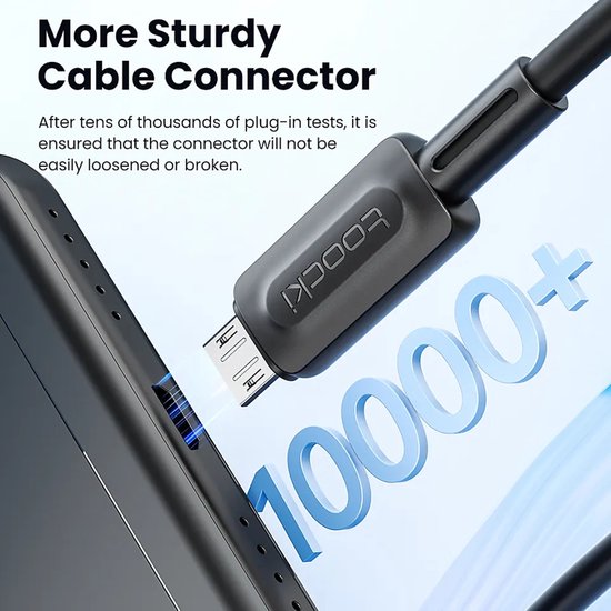 Toocki Oplaadkabel 'Fast Charging' - USB-A naar Micro USB - 12Watt 2.4A ...