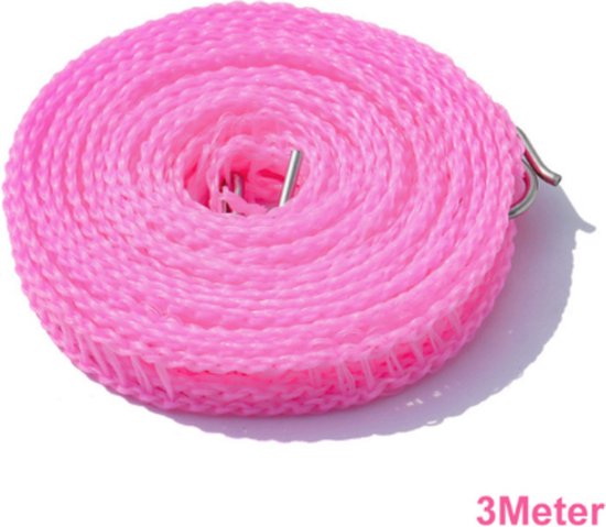 3M Roze Hoge Kwaliteit Wasdraad - Roldrooglijn - Waslijn van 300cm ...