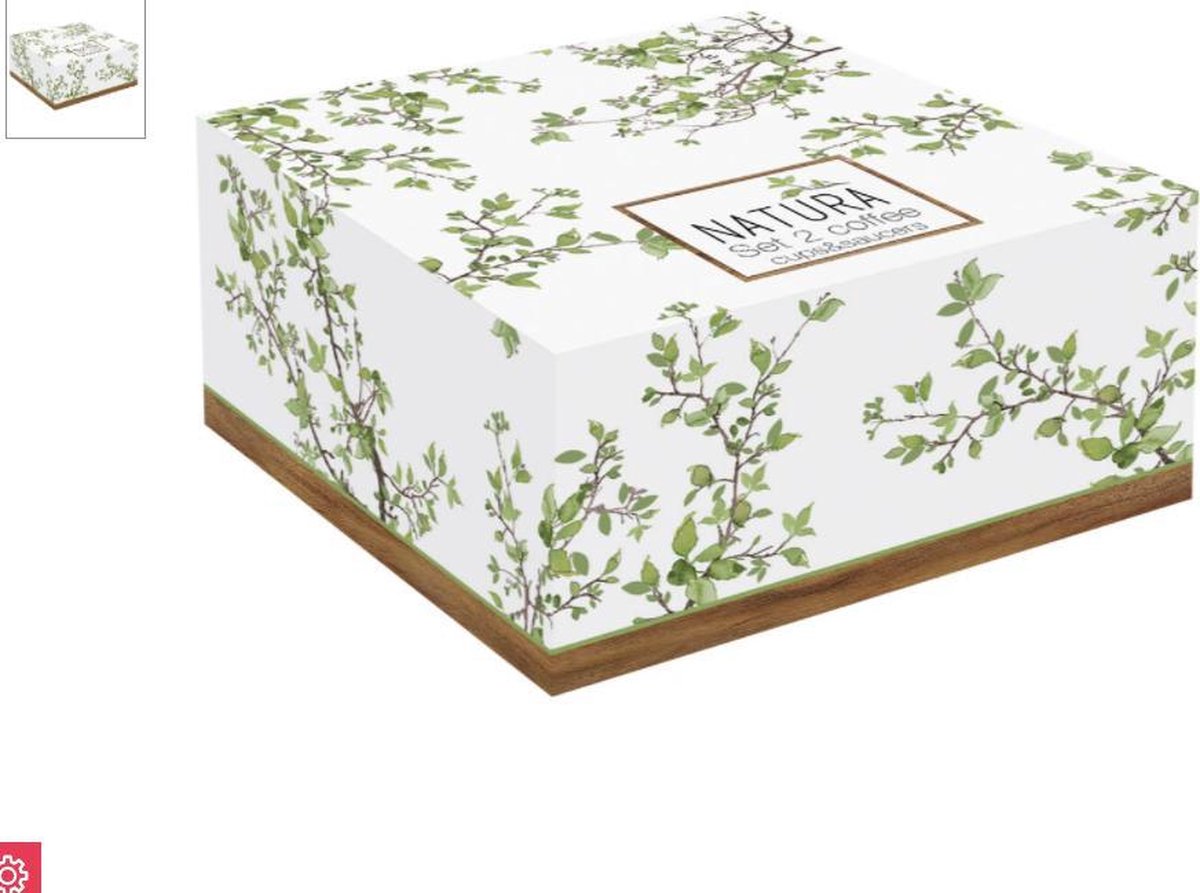 EASY LIFE- NATURA - TASSES À THÉ DESIGN - COFFRET GIF AVEC 2 TASSES À ...
