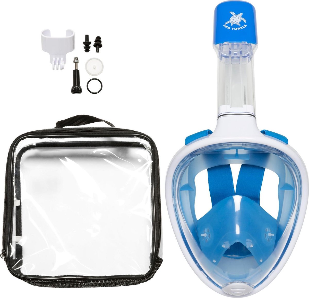 Sea Turtle Full Face Mask - Snorkelmasker - Volwassenen - Wit/Blauw - S ...