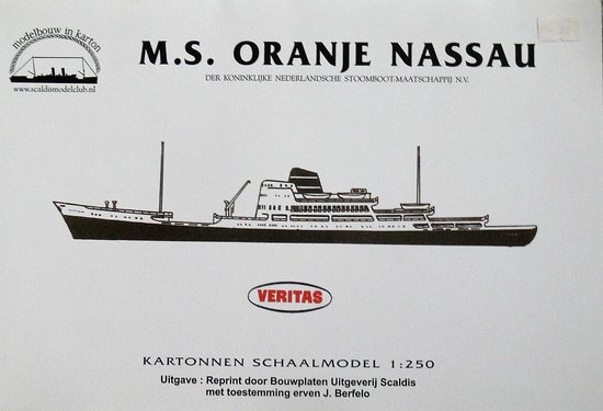 modelbouw, bouwplaat ms Oranje Nassau, schaal 1/250 | bol