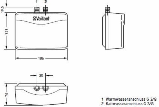Vaillant doorstroom boiler vermogen 6 kW | bol