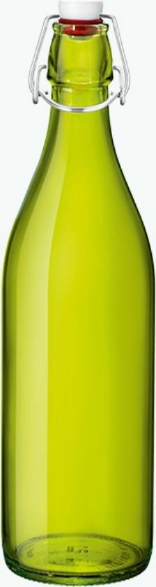 Groene beugelfles | Waterfles | Bormioli Rocco | Italiaans glas ...