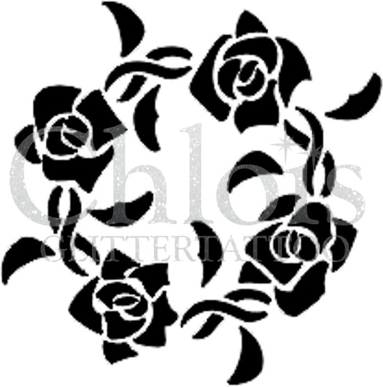 Chloïs Glittertattoo Sjabloon 5 Stuks - Rose Circle - CH3000 - 5 stuks ...