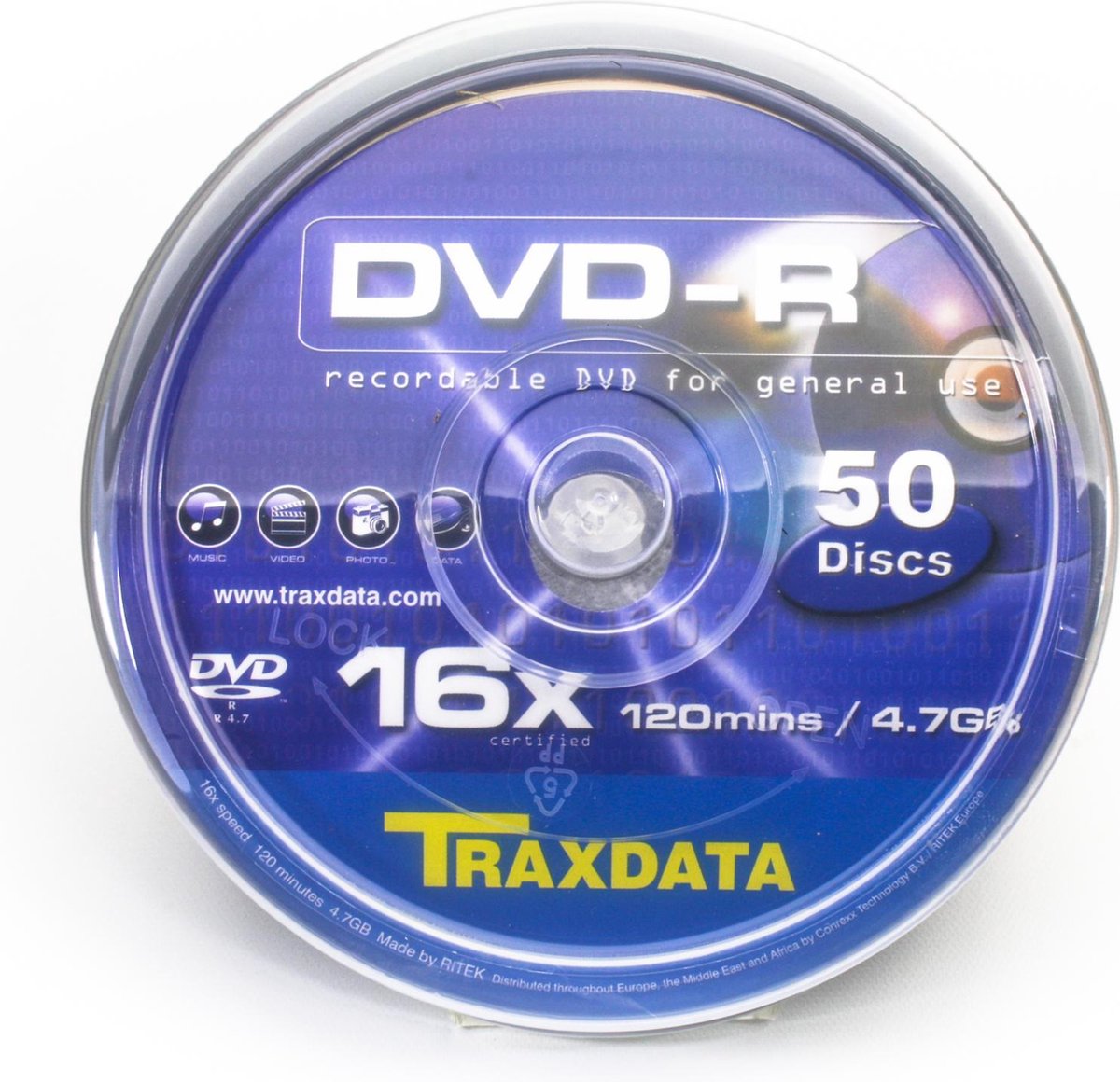 Traxdata DVD-R 50pk | bol