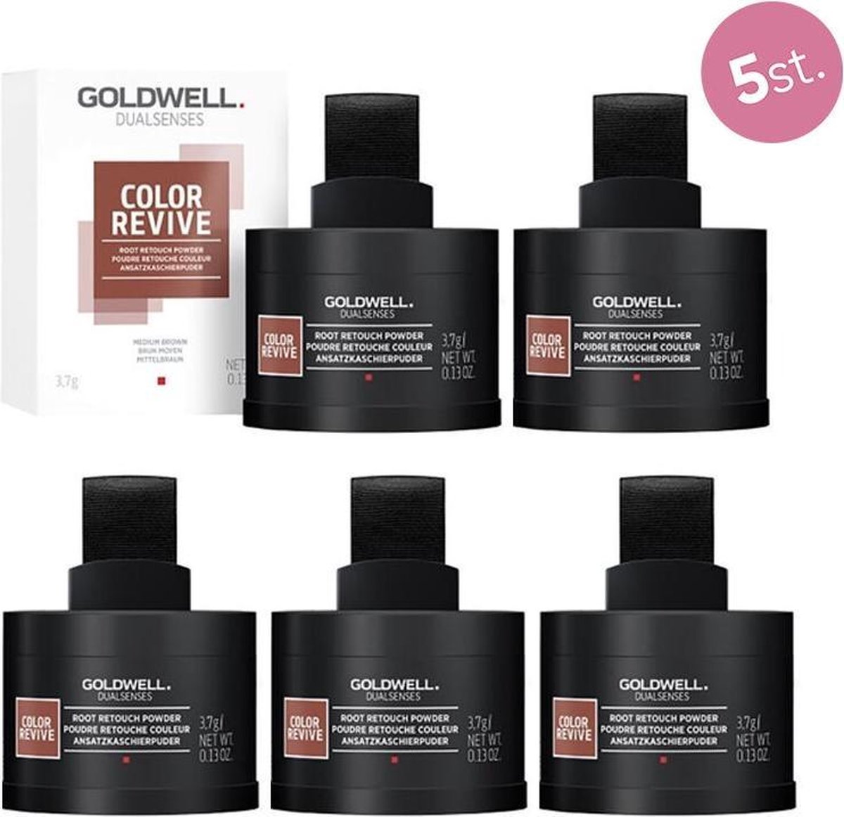 5x Goldwell Dualsenses Color Revive Root Retouch Powder Medium Brown 3 ...