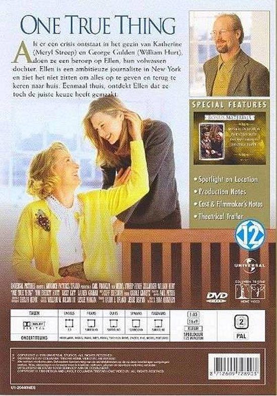 One True Thing (Dvd), Meryl Streep | Dvd's | bol