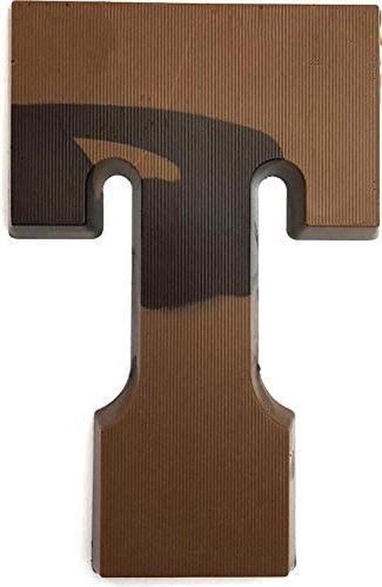 Joe & Mien Ambachtelijke Chocolade letter 'T' - Melk - 1 x 200 gram | bol