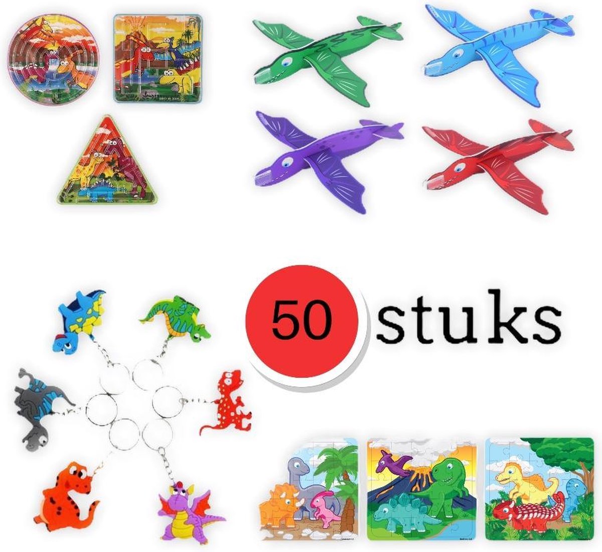 Uitdeelcadeau Dinosaurus 50 stuks - Traktatie box - Pinata vulling ...