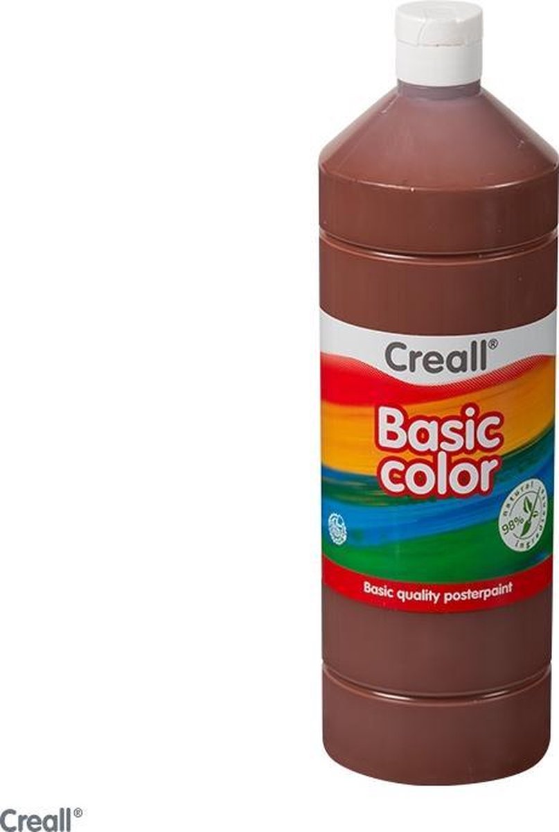 Creall plakkaatverf Basic Color 500ml - Bruin | bol.com