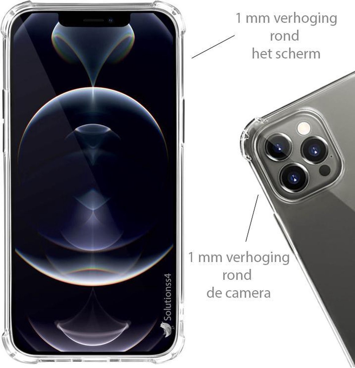 iPhone 12 / 12 Pro hoesje shockproof - schokbestendig transparant ...