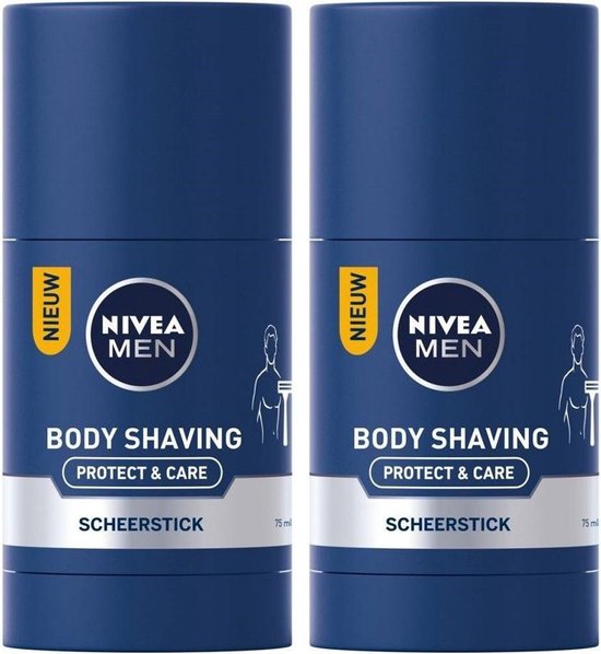 Nivea Men Shaving Stick - Body Shaving Protect & Care - 2 x 75 ml | bol